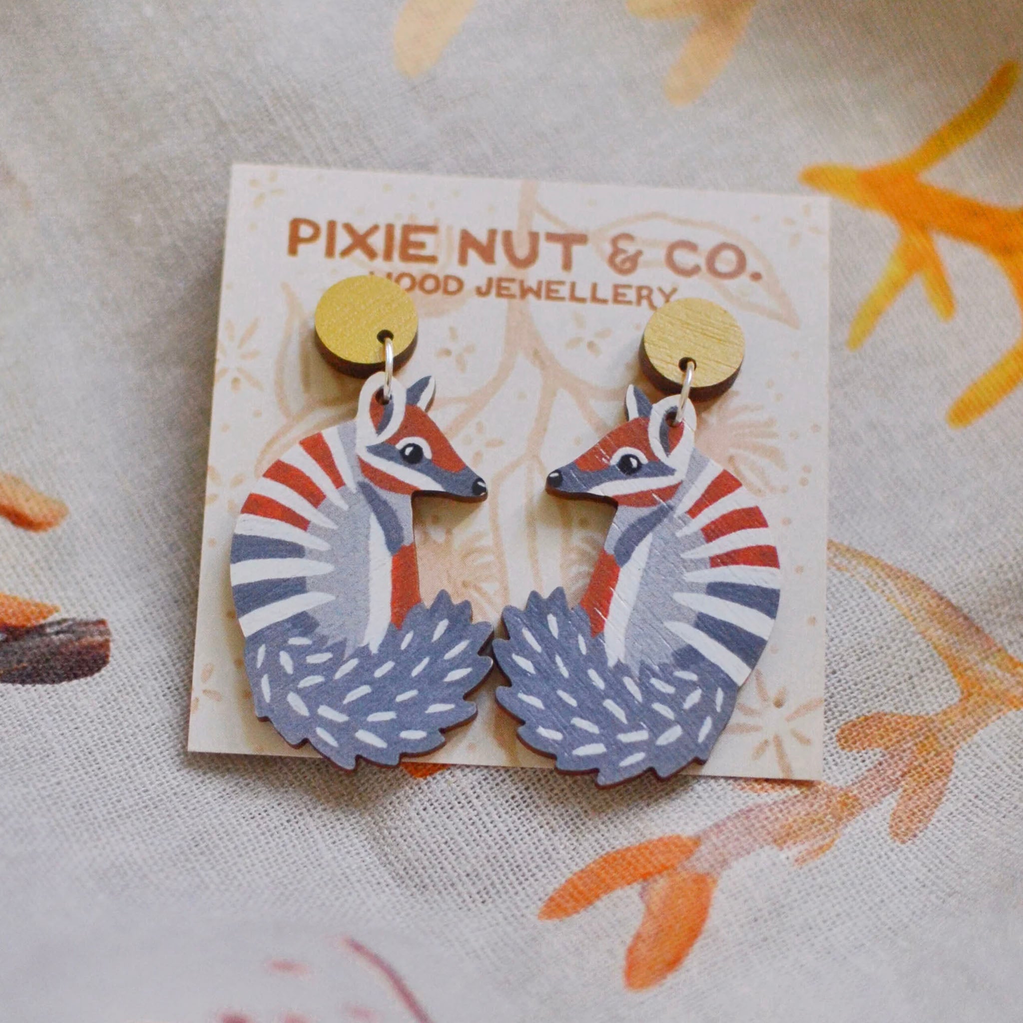 Numbat Australian Animal Earrings – Pixie Nut & Co.